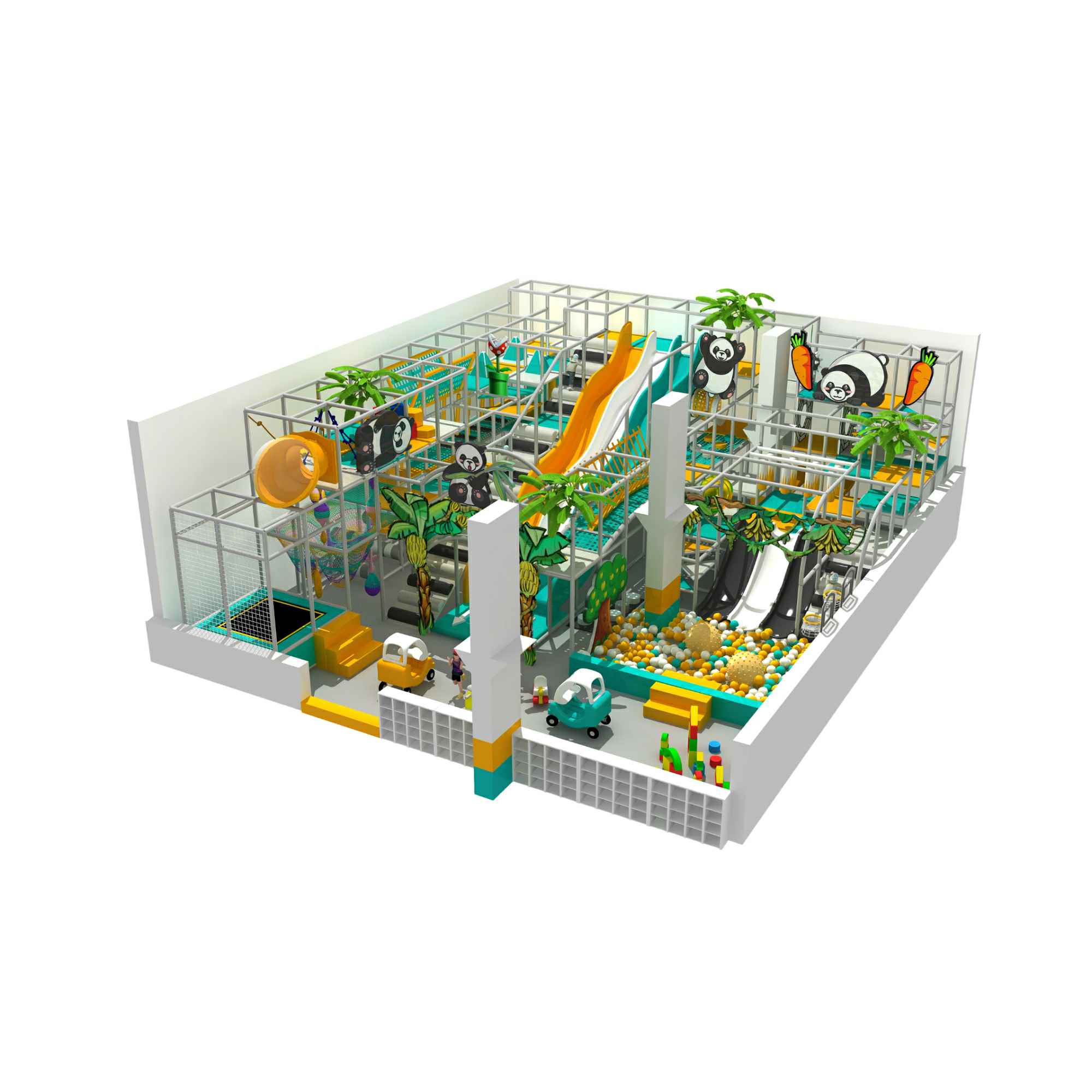 New model blue &yellow indoor playground – tongleplay
